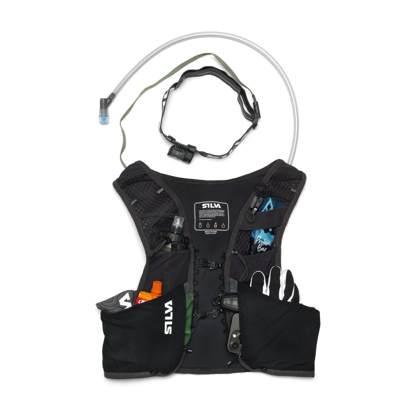 Strive 10L Running Vest | Black | Hydration Pack | Silva